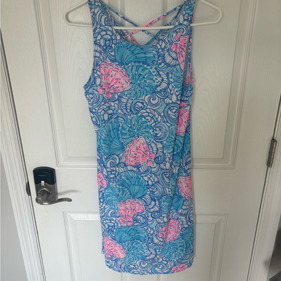 Lilly Pulitzer | Dresses | Lilly Pulitzer Blue And Pink Shell Print ...